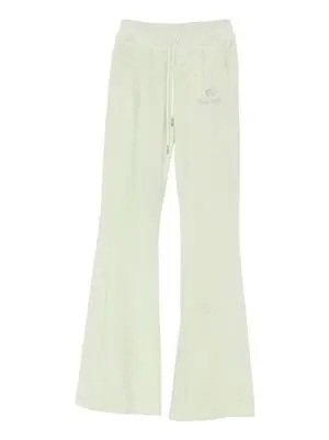 SPORTY & RICH Embellished Flared Track Pants - Green
