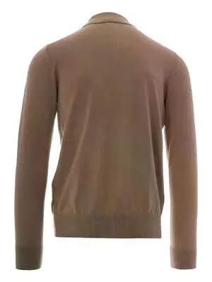 PAOLO PECORA Long-sleeve Polo Shirt - Brown