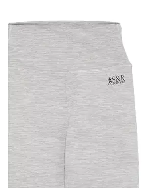 SPORTY & RICH Logo-print Flared Leggings - Grey