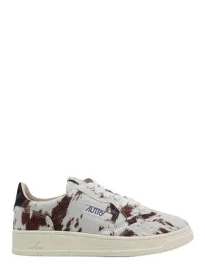 AUTRY Medalist Cow-print Sneakers - White
