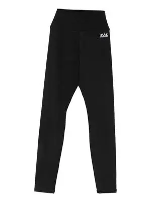 SPORTY & RICH Logo-print Leggings - Black