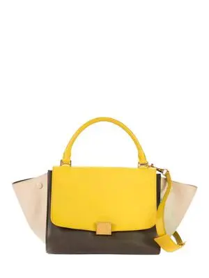 Celine Small Trapeze Tote Bag - Yellow