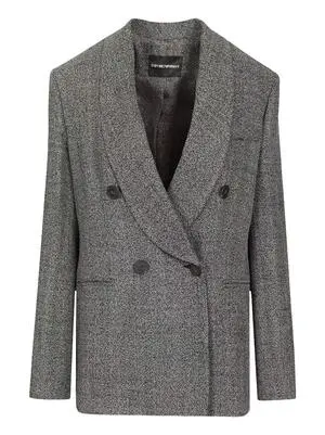 Emporio Armani Double-breasted Blazer - Grey