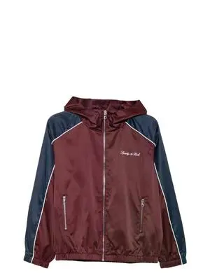 SPORTY & RICH Embroidered Hooded Jacket - Red
