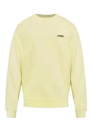 Jacquemus Logo Patch Crew Neck Sweater - Yellow