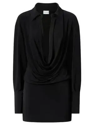 Andamane Lilia Mini Dress With Draped Detail - Black