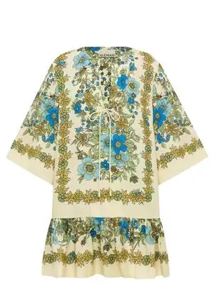 ALEMAIS ALEMAIS Sophia Linen Mini Dress With Floral Print