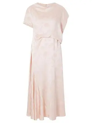 Erdem Floral Jacquard Crepon Midi Dress - Pink