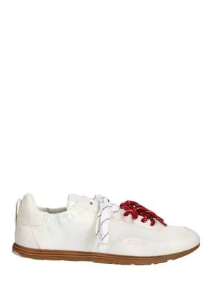 Dkny Arianna Logo-embossed Panelled Sneakers - Neutrals