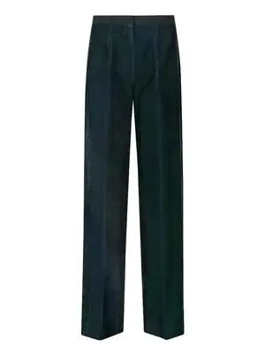 FORTE_FORTE Corduroy High-waisted Trousers - Green