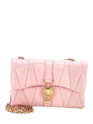 Versace Quilted Leather Mini Crossbody Bag - Pink