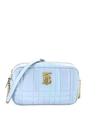 Burberry Lola Quilted Leather Small Camera Bag - Blue