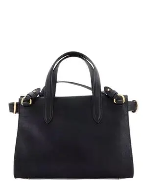 Burberry Cotsworld Leather Mini Tote Bag - Black