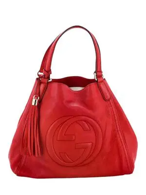 Gucci Soho Leather Shoulder Bag - Red
