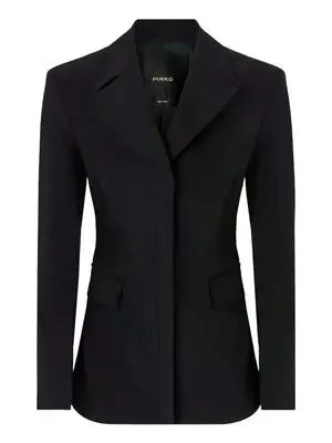 Pinko Notched Lapel Single-breasted Blazer - Black