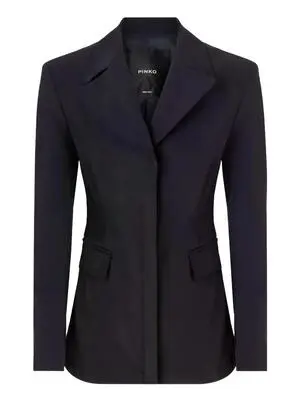 Pinko Notched Lapel Single-Breasted Blazer Black