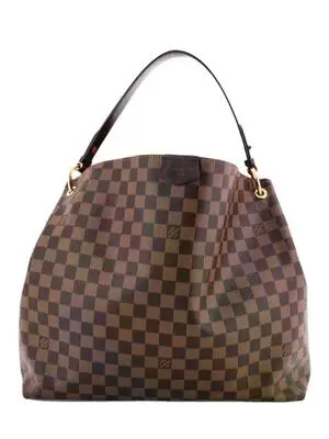 LOUIS VUITTON Damier Mm Hobo Bag - Brown