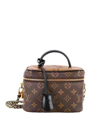 LOUIS VUITTON Reverse Monogram Canvas Vanity Pm Satchel - Brown