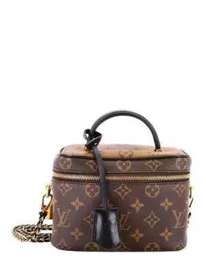 LOUIS VUITTON Reverse Monogram Canvas Vanity Pm Satchel - Brown
