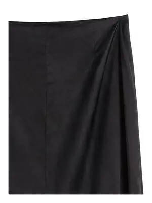 DANAME Draped Detail Maxi Skirt - Black