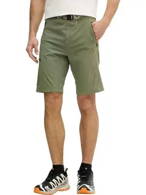 LA SPORTIVA Belted Logo Print Shorts - Green