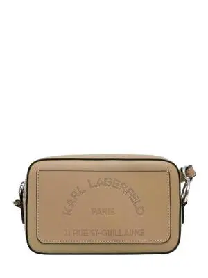 Karl Lagerfeld Perforated Logo Shoulder Bag - Neutrals