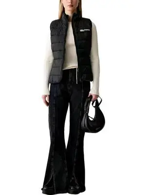 Karl Lagerfeld Quilted Logo Gilet - Black