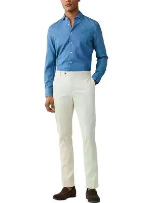HACKETT LONDON Kent Cutaway-collar Denim Shirt - Blue