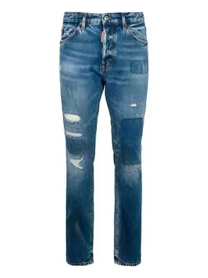 Dsquared2 Worker Wash Teddy Jeans - Blue