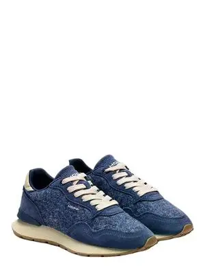 HOFF City Suede-panelled Textured Sneakers - Blue