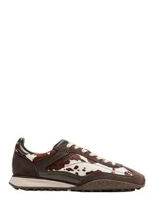 HOFF Animal-print Paneled Lace-up Sneakers - Brown