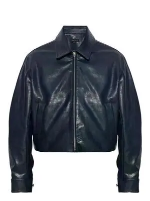 Rag & Bone Grained Texture Zip-up Jacket - Blue