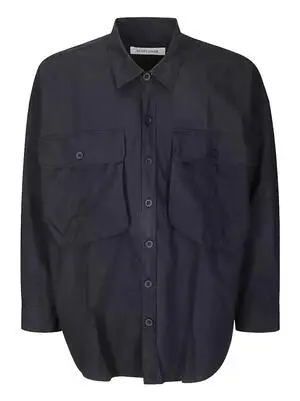 SUNFLOWER Big Flap-pocket Shirt - Black