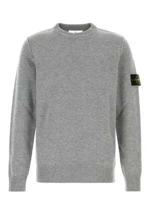 Stone Island Wool Blend Crew Neck Sweater - Grey