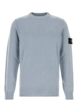 Stone Island Light Wool Blend Crew Neck Sweater - Blue