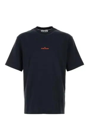 Stone Island Navy Cotton T-shirt - Blue