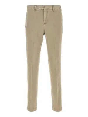 PT TORINO Stretch Cotton Trousers - Light Brown