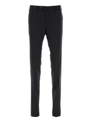 PT TORINO Slate Stretch Virgin Wool Trousers - Grey