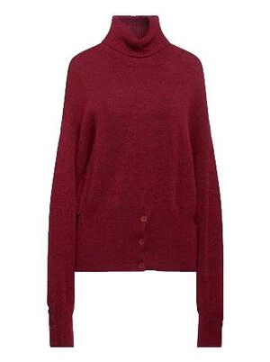 MANILA GRACE Polyamide, Wool, Viscose, Elastane Turtleneck - Red