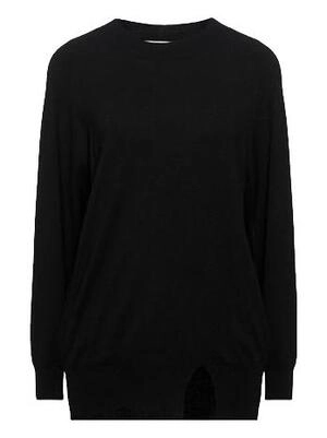 MANILA GRACE Viscose, Polyamide, Wool, Cashmere Crewneck Sweater - Black