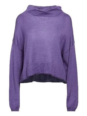 MANILA GRACE Knitted Turtleneck Pullover - Purple