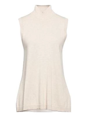 PUROTATTO Sleeveless Turtleneck In Wool And Cashmere - Beige