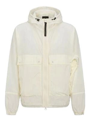 SPIEWAK Nylon Hooded Windbreaker Jacket - White