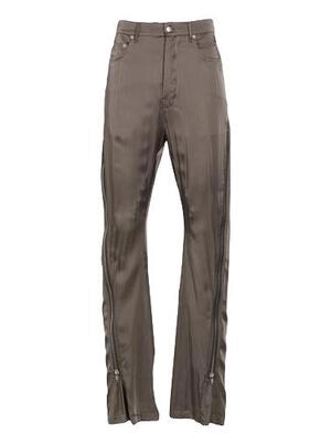 Rick Owens Acetate And Viscose Blend Satin Pants - Grey