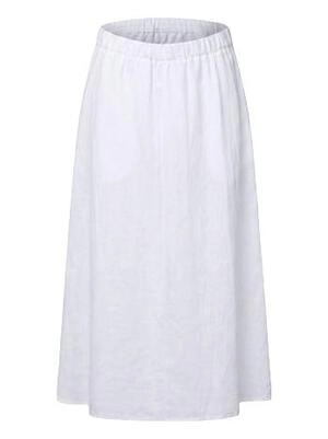 120% Lino Midi Skirt - White