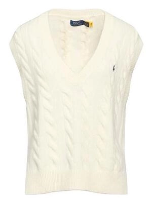 Polo Ralph Lauren Cable-knit Wool And Cashmere Sleeveless Sweater - Ivory