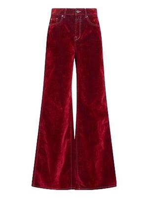 DEPARTMENT 5 Wide-leg Velvet Pants - Red