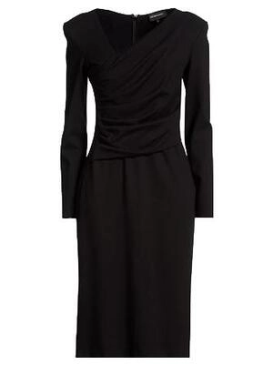 Emporio Armani Viscose, Polyamide, Elastane Bodycon Mini Dress - Black
