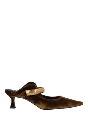 Lola Cruz Mules With Spool Heel - Yellow