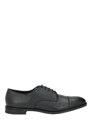 DOUCAL'S Pebbled-leather Derby Shoes - Black